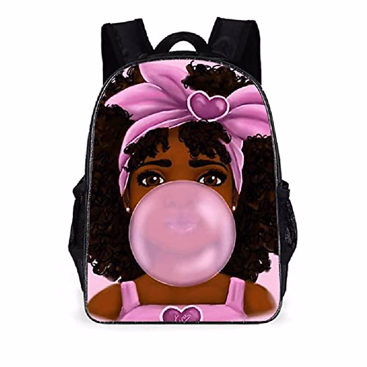 Alyfyto African Girls Backpack Cartoon is Cute, Lightweight, Breathable, Wear-Resistant, S-Shaped Thickened Shoulder