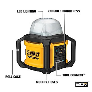 DEWALT 20V MAX LED Work Light, Compact and Portable, Weather and Dust Resistant, Cordless (DCL074)