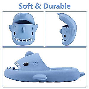 LAKIGE Kids Shark Cloud Slides | Toddler Boys Girls Shower Slippers | Boys Girls Cute Cartoon Fish Flip Flops | Beach Pool Home Sandals | Quick Dry Non-Slip