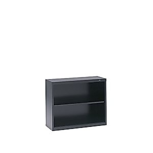 Tennsco Corporation B-30BK Welded Bookcase, 34-1/2" Width x 30" Height x 13" Length, 2 Shelves, Black