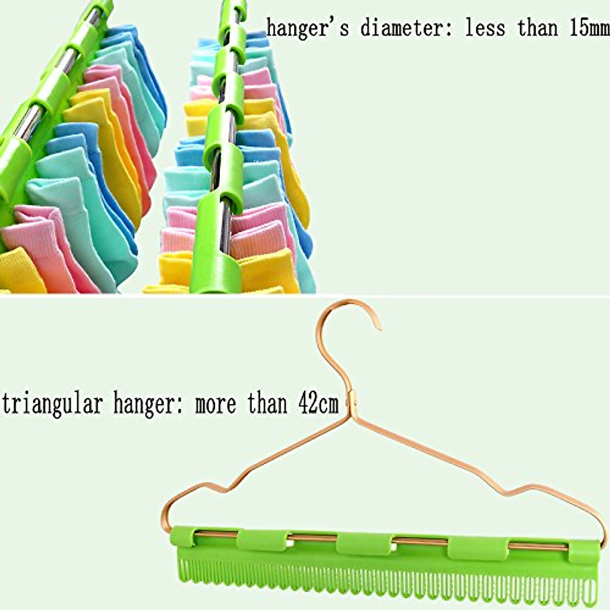 TINTON LIFE 2 Pack Laundry Bathroom Clothes Sock & Underwear Drying Hanger Rack Clip Dryer Airer Clothespin