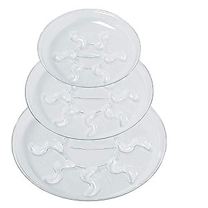 Idyllize 15 Pack Assorted Sizes 6 8 10 Inch Clear Thick Plastic Heavy Duty Sturdy Plant Saucer Drip Trays for pots, 5 Pieces of Each Size (Assorted Sizes 6'', 8'', 10'')