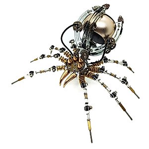 KonHaovF 3D Metal Puzzle Spider with Speaker for Adults, Assembly 3D Metal Model with Tool Kit to Build, 3D Metal Puzzle Model Building Kit Gifts for Boys Teens, Home Decor Table Ornaments