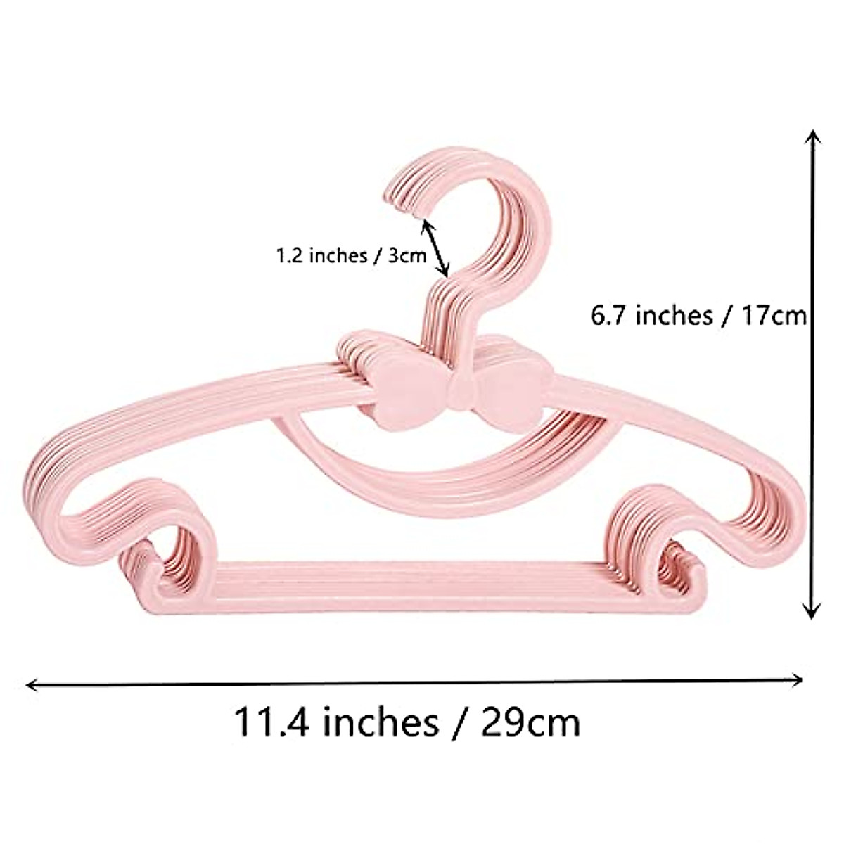 Malikesy 10pcs Baby Hangers for Clothes, Ultra Thin Baby Hangers Newborn, Multicolored Toddler Clothes Hangers, Nursery Hangers for Baby