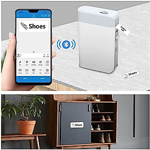 IGERESS Label Maker Machine Bluetooth Tape Label Mini Printer for iOS and Android to Use for Clothing, Cosmetic, Barcode and More USB Rechargeable