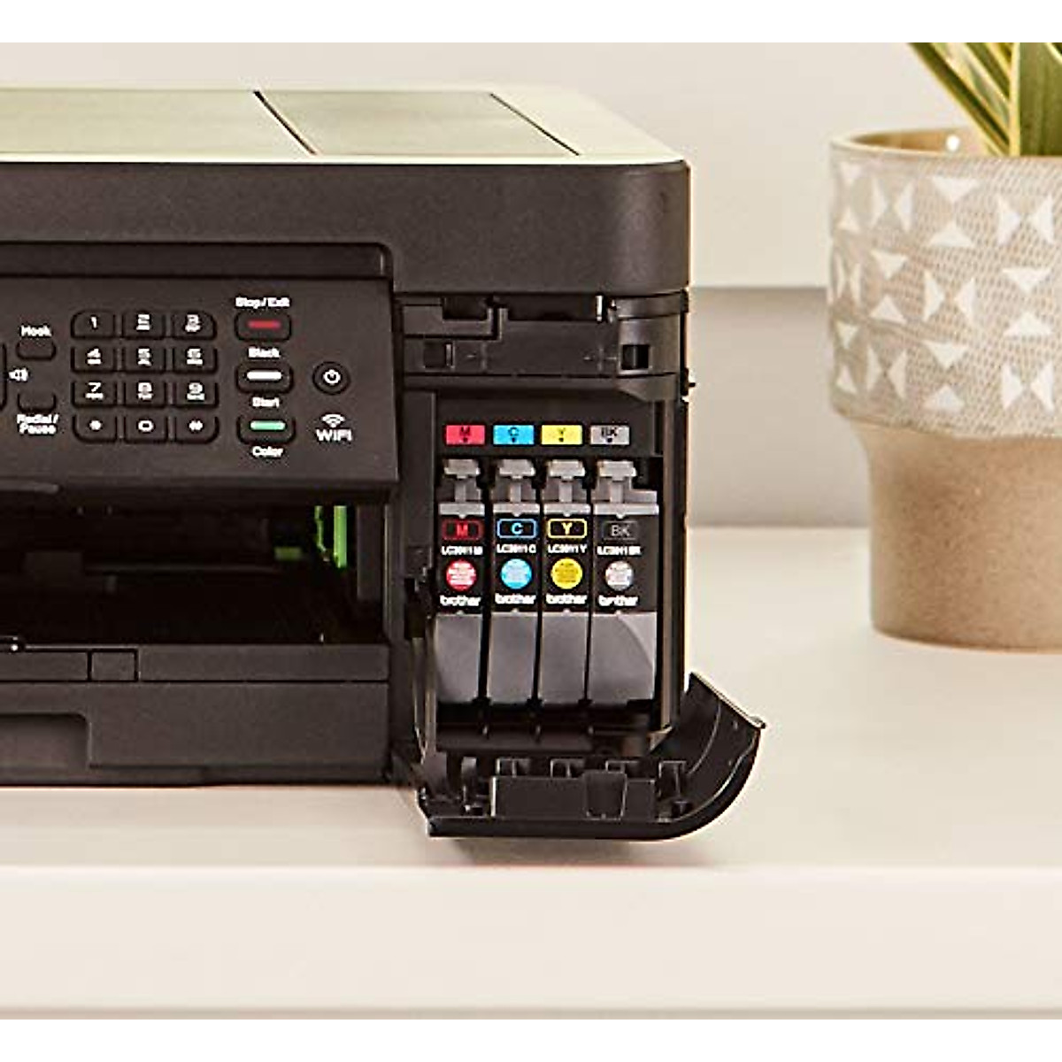 Brother Wireless All-in-One Inkjet Printer, MFC-J491DW, Multi-Function Color Printer, Duplex Printing, Mobile Printing,Amazon Dash Replenishment Enabled (Renewed)