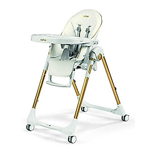 Prima Pappa Zero 3 - High Chair - for Children Newborn to 3 Years of Age - Made in Italy - Gold (White & Gold)