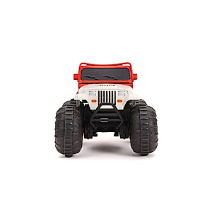 Jada Toys Jurassic World 10.5" Jeep Wrangler Water and Land RC Radio Control Cars, Toys for Kids and Adults
