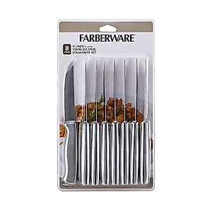Farberware Stainless Steel Steak Knife Set, 8-Piece, Stainless Steel