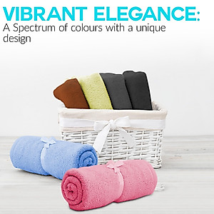 QUBA LINEN 6 Pack Premium Hand Towels Set, (16 x 28 inches) Cotton, Ultra Soft and Highly Absorbent Towels for Bathroom, Gym, Shower, Hotel, and Spa