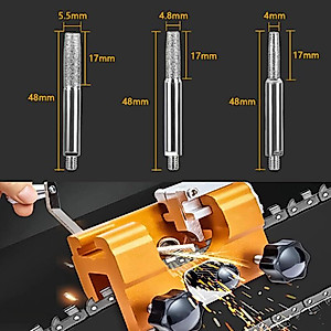 12PCS Chainsaw Sharpening Stone High Hardness Burr Grinding Chainsaw Sharpening Bits for Electric Chain Saw, Stone Carvings, Jewelry Stone