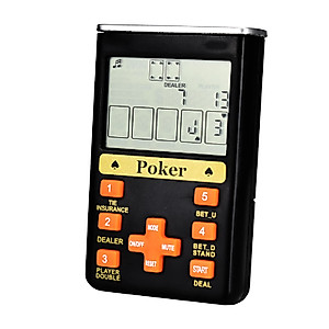 KDSbnk Handheld Poker Game for Adults 7 in 1 Casino Game (Black Plastic)