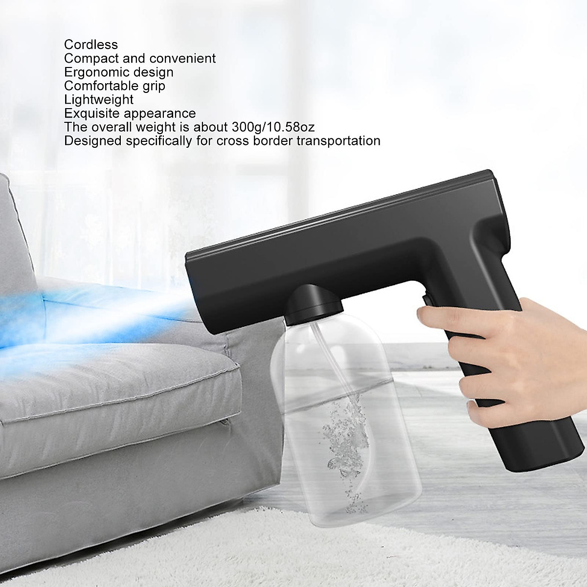 Yosoo Fogger Machine, 300ml Wireless Handheld Fogger, Blue Light Foggers for Touchless Sanitization