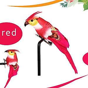 LWINGFLYER 12pcs Artificial Foam Feather Birds Artificial Parrot Ornaments 4.7inch with Clip for Craft Wedding Decoration Home Garden Party Accessories Christmas Tree Decor