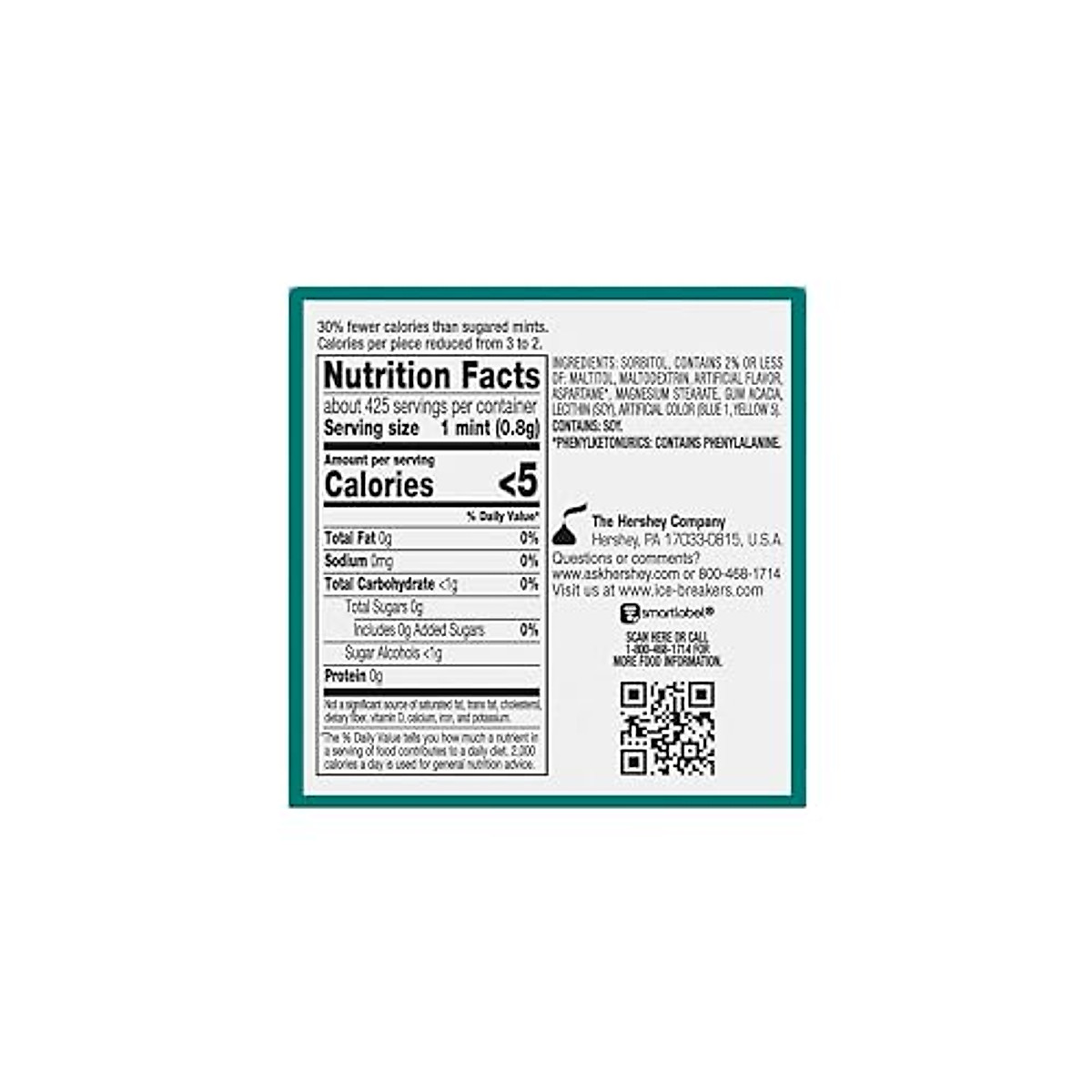 ICE BREAKERS Wintergreen Sugar Free Breath Mints Tins, 1.5 oz (8 Count)