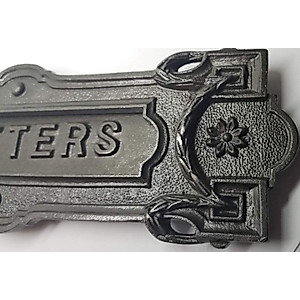 Mailbox Letter Slot Swinging Door Wall Mounted cast Iron neo Classical Antique Vintage Old Mail Postal