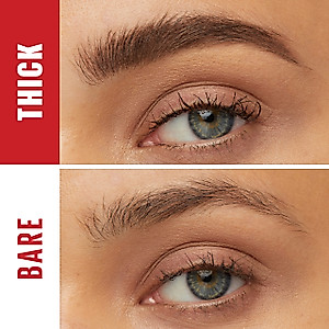 Maybelline Tattoo Studio Brow Styling Gel, Waterproof Eyebrow Make Up, Brow Tint for Up to 36HR Wear, Soft Brown, 1 Count