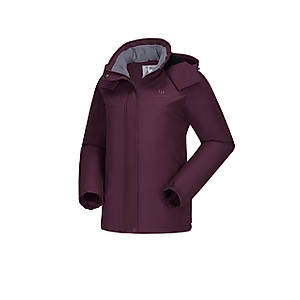 CAMEL CROWN Women's Ski Jacket Thicken Winter Snow Coat Warm Fleece Mountain Waterproof Female Jacket Hooded Windbreaker