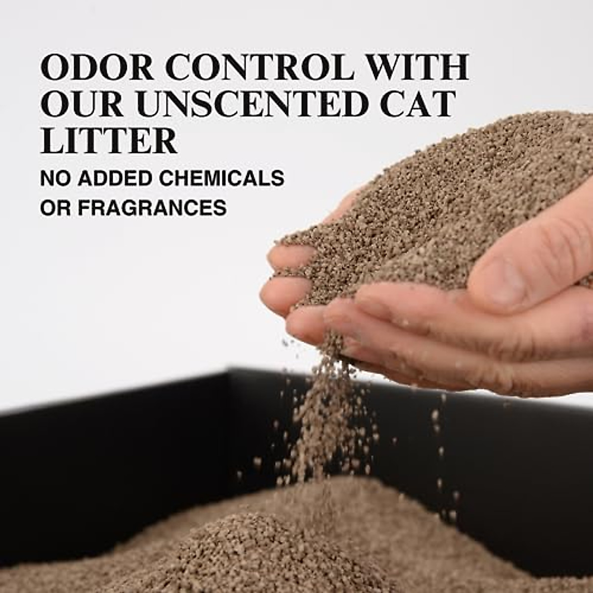 Natural Cat Litter from Upcycled Coffee Grounds - Alternative to Clay and Pellet Litter - Unscented Cat Litter Clumping - Lightweight Litter - Powerful Odor Control - Easy to Scoop - 13 LB