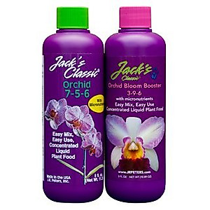 Jack's Orchid Liquid 8oz Grow 7-5-6 & Orchid Bloom 3-9-6