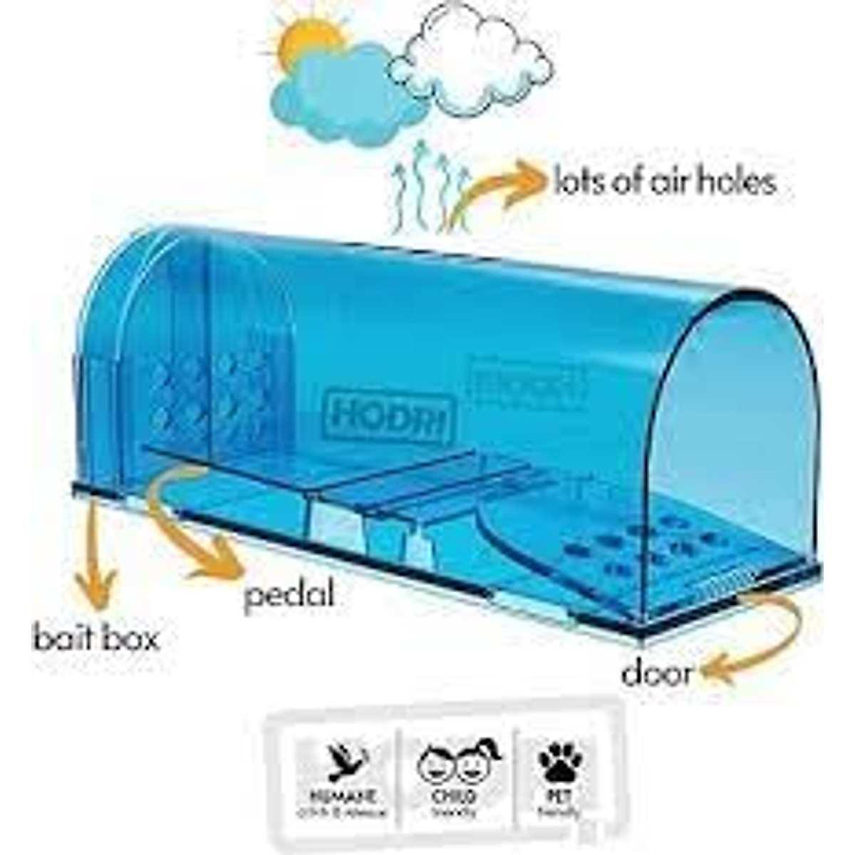 Generic PestSimple Humane Mouse Trap. Catch and Release. No Kill. 2 Pack, Blue/Brown