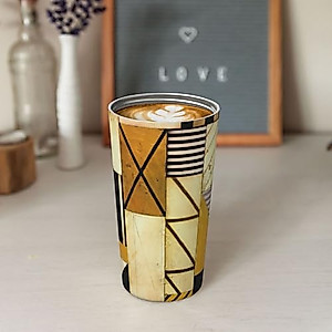 WANGXUEE Rustic Wooden Print 500ml Stainless Steel Travel Tumbler Double Wall Vacuum Insulated Coffee Mug
