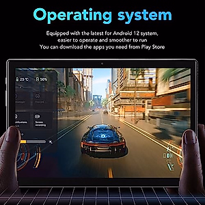 HEEPDD HD Tablet, Tablet PC Dual Camera 10.1 Inch FHD Aluminum Alloy 8GB RAM 256GB ROM (US Plug)