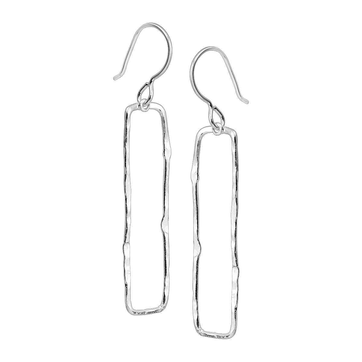 Silpada 'Balancing Act' Drop Earrings in Hammered Sterling Silver