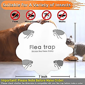 Flea Trap Refills,Discs Replacement Sticky Glue Pads Fits Most Models Flea Bed Bug Traps for Inside Your Home,Non-Toxic Odorless Eco-Friendly Family and Pet Safe(10 Pack)