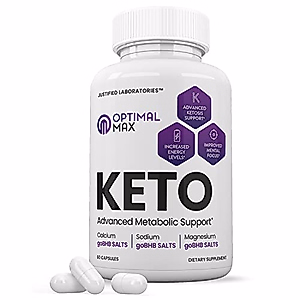 Optimal Max Keto Pills Includes Apple Cider Vinegar Patented goBHB® Exogenous Ketones Advanced Ketogenic Supplement Ketosis Support for Men Women 60 Capsules