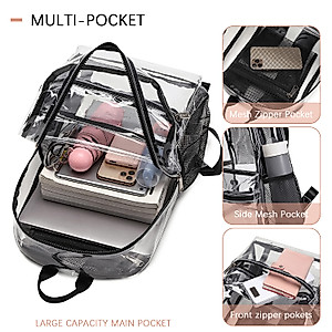 Abshoo Heavy Duty Clear Backpack stadium approved Transparent Clear Backpack for School (Grey)