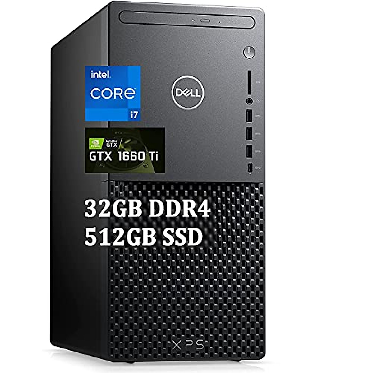Dell XPS 8940 Premium Gaming Tower Desktop Computer I 11th Gen Intel 8-Core i7-11700 I 32GB DDR4 512GB SSD I GeForce GTX 1660 Ti 6GB I DVD-RW USB-C WiFi6 Bluetooth Win10 Black