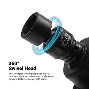 Capri Tools 18 mm Universal Impact Socket, 3/8-Inch Drive, 6-Point, Metric