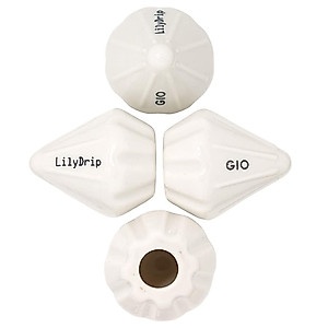 LilyDrip Ceramic Pour Over Coffee Maker Set Makes Coffee Taste Better, Hand Drip Coffee Maker Brews More Evenly with Better Extraction, Coffee Dripper Set Improves Flow Rate, Fits V60, Origami - GIO