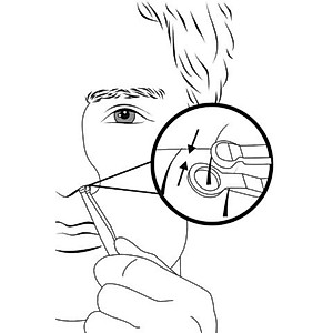 2pcs Nose Hair Trimmer for Men Women Painless Universal Nose Hair Trimming Tweezers,Nose Hair & Beard Trimming Scissors