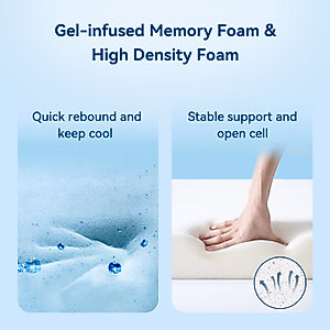 TERISTE 5 Inch King Mattress Breathable Gel-Memory Foam Plus Pillowtop Mattress, Cool and Skin-Friendly, Fiberglass Free, Mattress in a Box, CertiPUR-US® Certified, Safe and Worry-Free