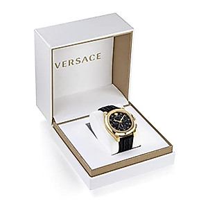 Versace Mens Black 43 mm Geo Watch VEZ800221