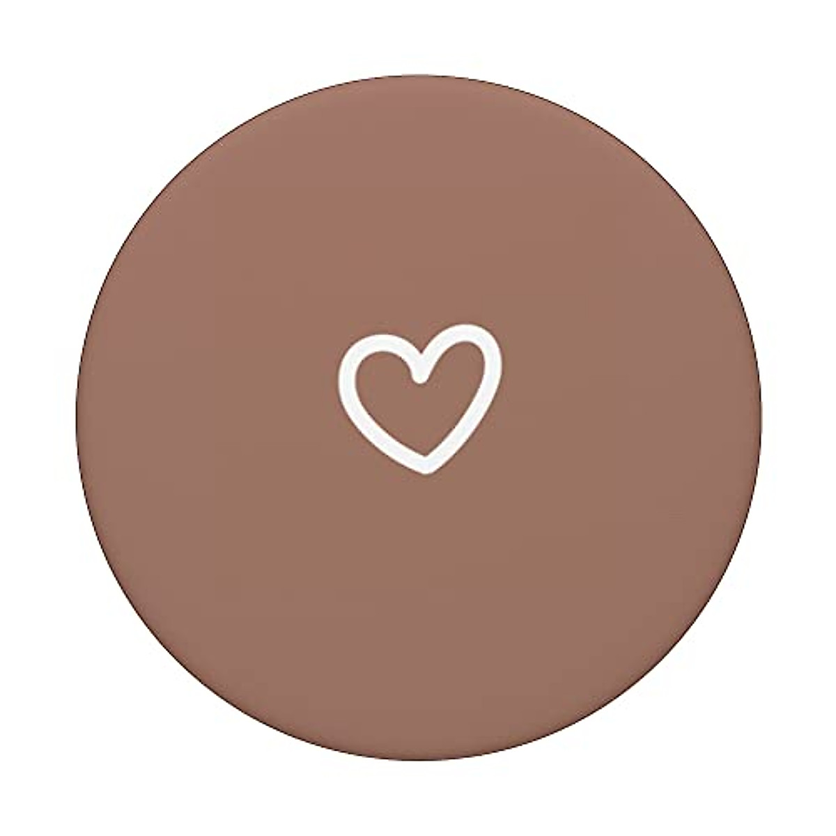 Brown Minimalist Hand Drawn Heart PopSockets Swappable PopGrip