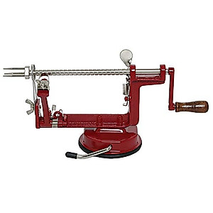 Johnny Apple Peeler, Corer, Slicer, Pie Maker, Stainless Steel Blades, Red VKP1010