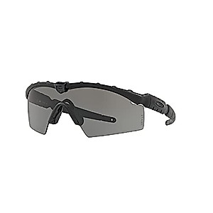 Oakley Men's OO9213 M Frame 2.0 Industrial Rectangular Sunglasses, Matte Black/Grey, 32 mm