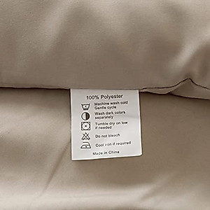 ROSGONIA Oatmeal Comforter Set King- 3pcs (1 Comforter & 2 Pillowcases) for Women and Men- Reversible Soft Warm Lightweight Microfiber Farmhouse Comforter for All Season