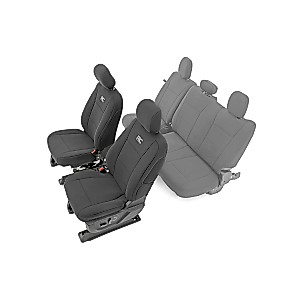 Rough Country Neoprene Seat Covers for 15-22 F-150 |17-22 Super Duty - 91016,Black