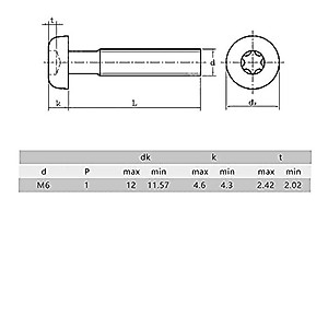 cSeao 20pcs M6 x 10mm Pin-in-Torx Button Head Security Screws, Tamper Proof Screws, 304 Stainless Steel (M6 x 10mm)