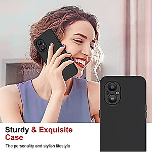LeYi OnePlus Nord N20 5G Case with 2 Tempered Glass Protectors, 360 Full-Body Shockproof Soft Silicone Cover, Black