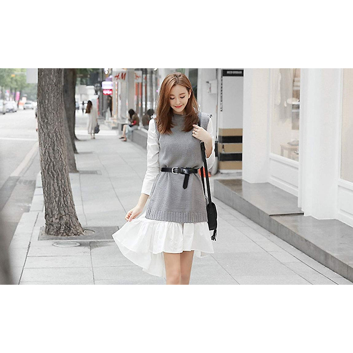 VONSELY Genuine Leather Belts for Dresses, Women Leather Fashion Belts for Pants (Suit Waistline 37"-41", Wide Black)