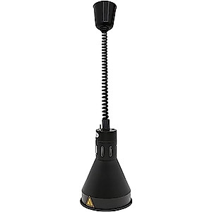 175 mm Hanging Food Warmer Lamp, Food Heat Lamp, Keep Food Warmer, Buffet Server Grill Lightweight Food Insulation Lamp for Hotel Restaurant Bar Kitchen (Color : Black)