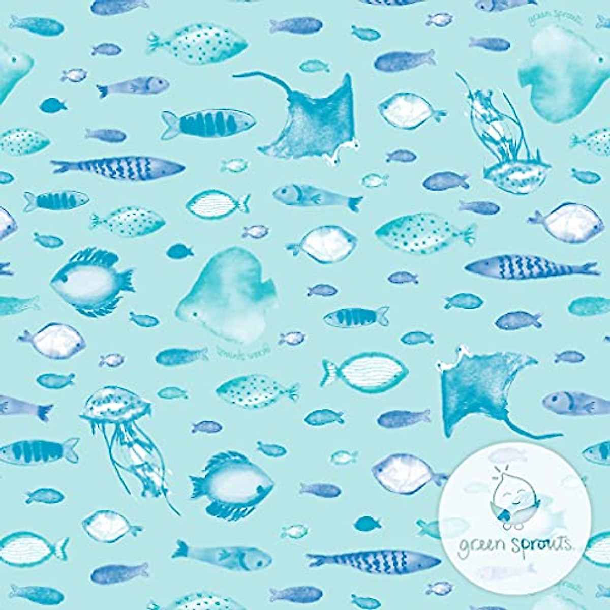 i Play Boys Reusable Absorbent Baby Swim Diapers Light Aqua Fish 24 Months