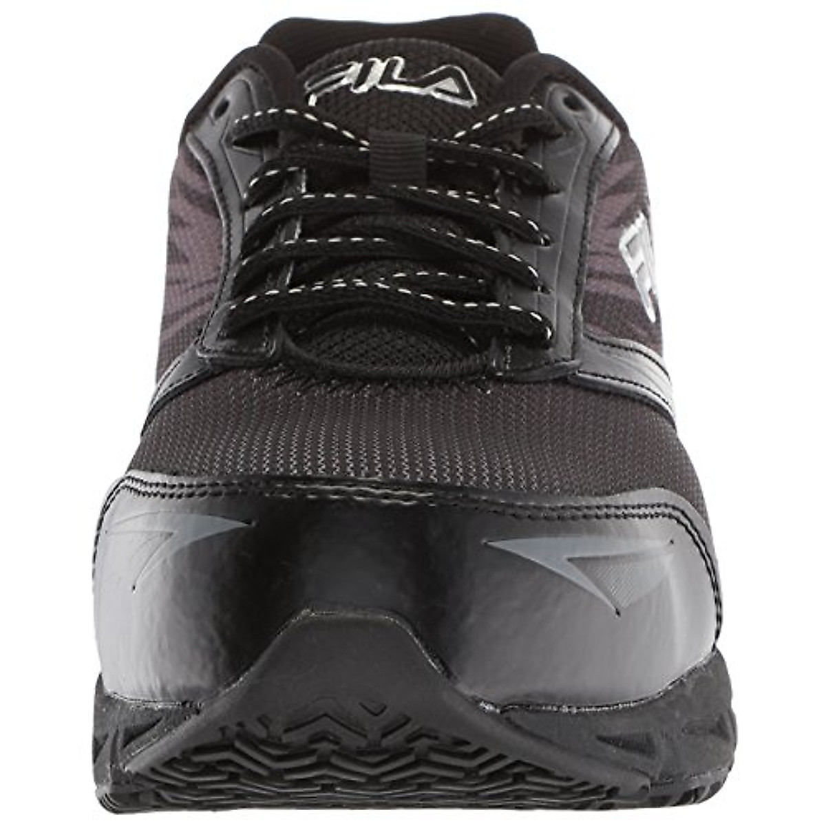 Fila Women's Memory Reckoning 8 Slip Resistant Steel Toe Running Shoe Shoe, Black/Pewter/Metallic Silver, 8 B US