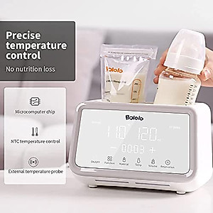 Baby Bottle Warmer | Bololo Bottle Warmer for breastmilk | 500W Stronger Power Fast Breast Milk Warmer| Baby Food Heater with Timer for Twins | 24H Temperature Control