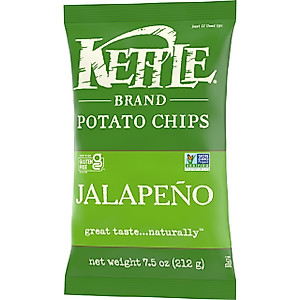 Kettle Brand Jalapeno Kettle Potato Chips, Gluten-Free, Non-GMO, 7.5 oz Bag
